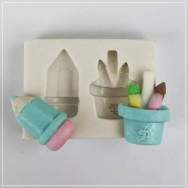 Molde de Silicone Kit De Lápis Déia - 1099
