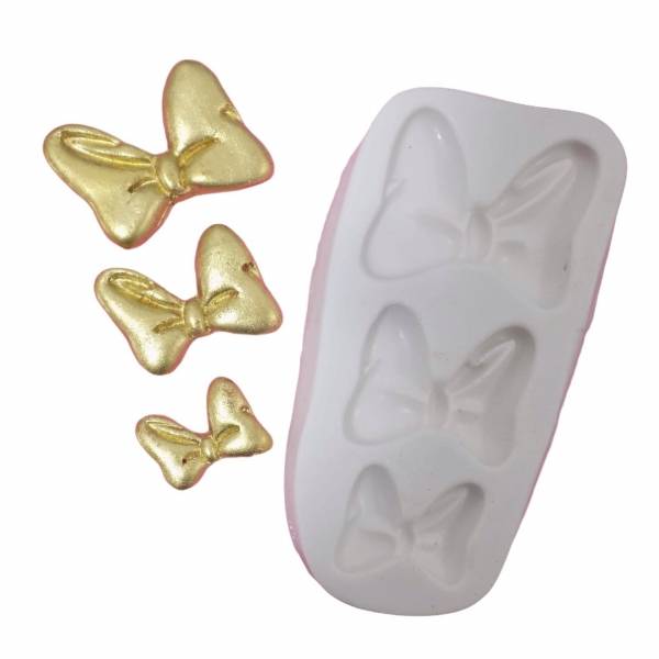 Molde de Silicone Trio Laço Minnie - 597